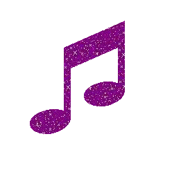 Purple Sparkly Music Notes