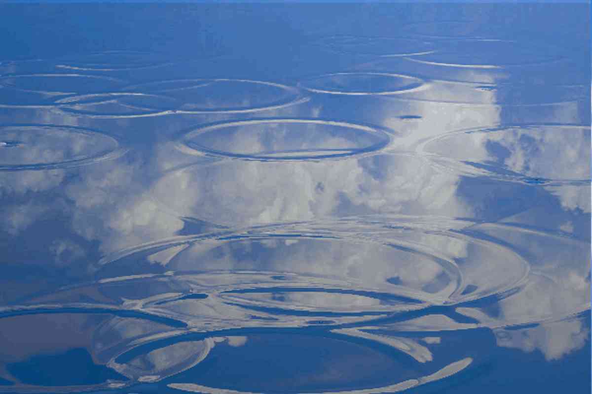 Blue Sky With Raindrop Ripples Background Image, Wallpaper or Texture ...