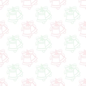 Red And Green Christmas Bells Watermark On White Background Image ...