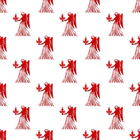 Red Virgo Astrology On White Background Image, Wallpaper or Texture ...