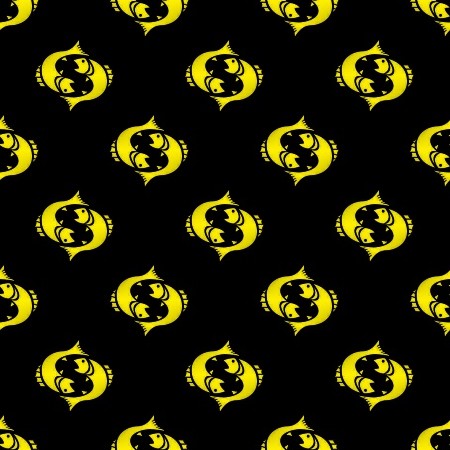 Yellow Pisces Astrology On Black Background Image, Wallpaper or Texture ...