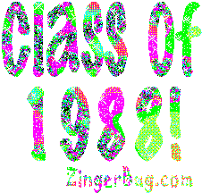 Class Of 1988 pink green Glitter Text Graphic Glitter Graphic, Greeting ...