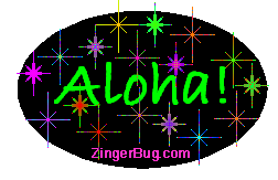 Aloha Stars Glitter Text Graphic Glitter Graphic, Greeting, Comment ...