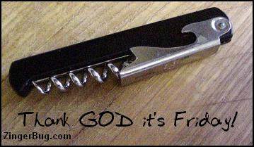 Tgif Corkscrew Glitter Graphic, Greeting, Comment, Meme or GIF