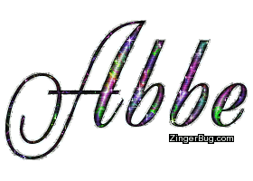Abbe Multi Colored Glitter Name Glitter Graphic, Greeting, Comment ...