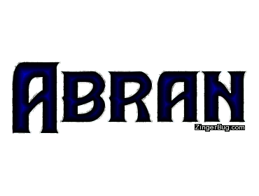 Abran Blue Glitter Name Glitter Graphic, Greeting, Comment, Meme or GIF