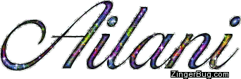 Ailani Multi Colored Glitter Name Glitter Graphic, Greeting, Comment ...