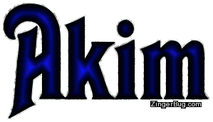 Akim Blue Glitter Name Glitter Graphic, Greeting, Comment, Meme or GIF