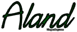 Aland Green Glitter Name Glitter Graphic, Greeting, Comment, Meme or GIF