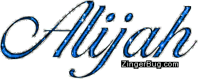 Alijah Blue Glitter Name Glitter Graphic, Greeting, Comment, Meme or GIF