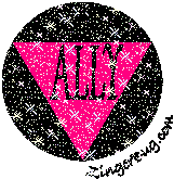 Ally Pink Triangle Glitter Graphic, Greeting, Comment, Meme or GIF