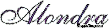 Alondra Purple Glitter Name Glitter Graphic, Greeting, Comment, Meme or GIF