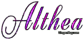 Althea Pink Purple Glitter Name Glitter Graphic, Greeting, Comment ...