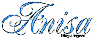 Anisa Blue Glitter Name Glitter Graphic, Greeting, Comment, Meme or GIF