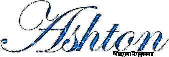 Ashton Blue Glitter Name Glitter Graphic, Greeting, Comment, Meme or GIF
