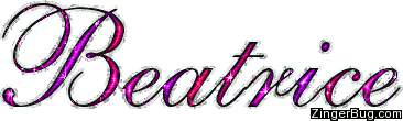 Beatrice Pink Glitter Name Glitter Graphic, Greeting, Comment, Meme or GIF