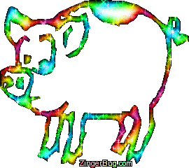 Pig Jewel Glitter Graphic Glitter Graphic, Greeting, Comment, Meme or GIF