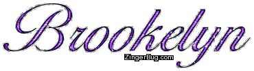 Brookelyn Purple Glitter Name Glitter Graphic, Greeting, Comment, Meme ...