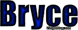 Bryce Blue Glitter Name Glitter Graphic, Greeting, Comment, Meme or GIF