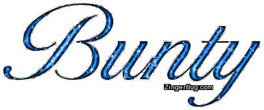 Bunty Blue Glitter Name Glitter Graphic, Greeting, Comment, Meme or GIF