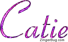 Catie Pink Glitter Name Text Glitter Graphic, Greeting, Comment, Meme ...