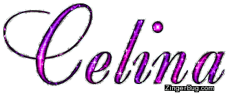 Celina Pink Purple Glitter Name Glitter Graphic, Greeting, Comment ...