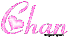 Chan Pink Glitter Name Glitter Graphic, Greeting, Comment, Meme or GIF