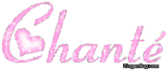 Chante Pink Glitter Name Glitter Graphic, Greeting, Comment, Meme or GIF