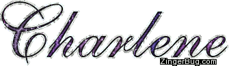 Charlene Purple Glitter Name Glitter Graphic, Greeting, Comment, Meme ...