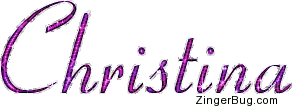 Christina Pink Glitter Name Text Glitter Graphic, Greeting, Comment ...