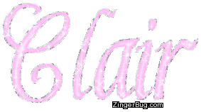 Clair Pink Glitter Name Glitter Graphic, Greeting, Comment, Meme or GIF