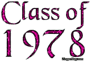 Class Of 1978 Pink Glitter Glitter Graphic, Greeting, Comment, Meme or GIF