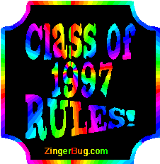Class Of 1997 Rules Rainbow Plaque Glitter Graphic Glitter Graphic ...