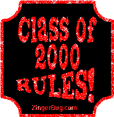 Class Of 2000 Rules Red Plaque Glitter Graphic Glitter Graphic ...