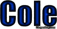 Cole Blue Glitter Name Glitter Graphic, Greeting, Comment, Meme or GIF