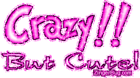Crazy But Cute Pink Glitter Graphic Glitter Graphic, Greeting, Comment ...