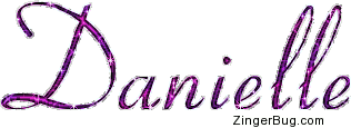 Danielle Pink Glitter Name Text Glitter Graphic, Greeting, Comment ...