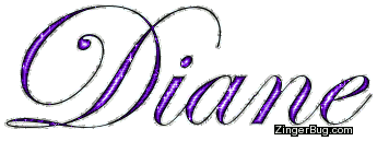 Diane Purple Glitter Name Glitter Graphic, Greeting, Comment, Meme or GIF