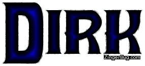 Dirk Blue Glitter Name Glitter Graphic, Greeting, Comment, Meme or GIF