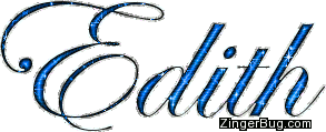 Edith Blue Glitter Name Glitter Graphic, Greeting, Comment, Meme or GIF