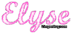 Elyse Pink Glitter Name Glitter Graphic, Greeting, Comment, Meme or GIF