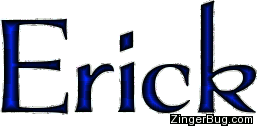 Erick Blue Glitter Name Glitter Graphic, Greeting, Comment, Meme or GIF