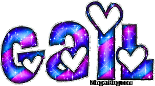 Gail Pink And Blue Glitter Name Glitter Graphic, Greeting, Comment ...