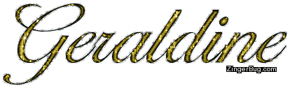 Geraldine Gold Glitter Name Glitter Graphic, Greeting, Comment, Meme or GIF