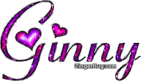 Ginny Pink And Purple Glitter Name Glitter Graphic, Greeting, Comment ...