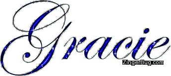 Gracie Blue Glitter Name Glitter Graphic, Greeting, Comment, Meme or GIF