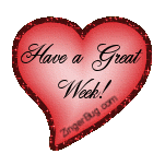 Have a Great Week Red Heart Glitter Graphic Glitter Graphic, Greeting ...
