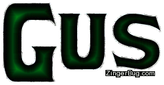 Gus Green Glitter Name Glitter Graphic, Greeting, Comment, Meme or GIF