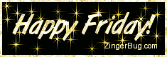 Happy Friday Small Gold Glitter Graphic Stars Glitter Graphic, Greeting ...