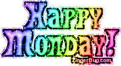 Happy Monday Glitter Graphic Rainbow Glitter Glitter Graphic, Greeting ...
